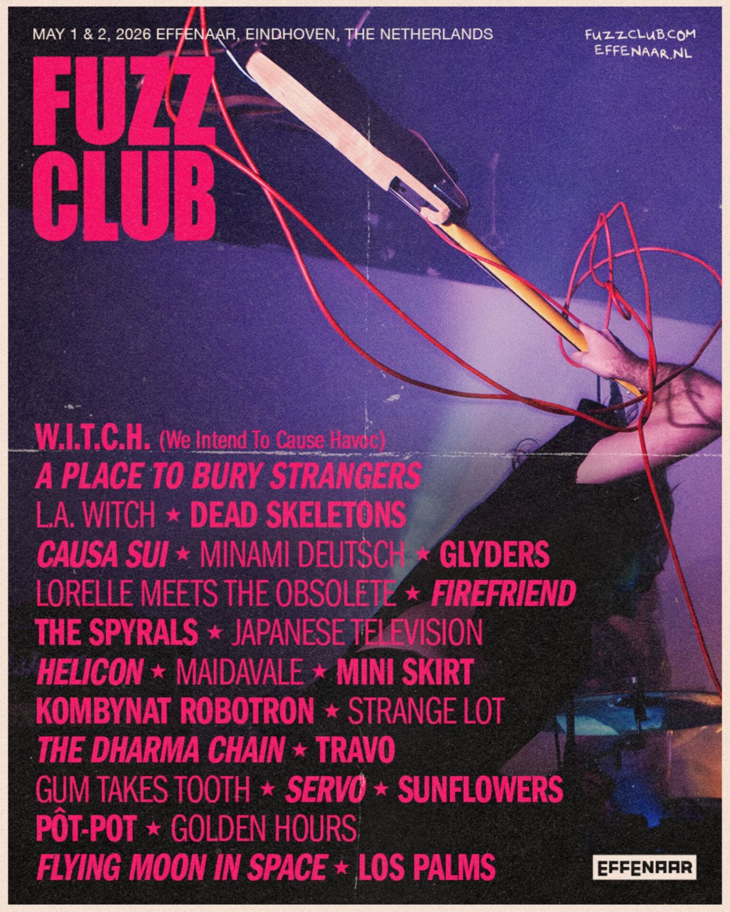Fuzz Club Festival 2026: Full Line Up Revealed – Thoughts Words Action